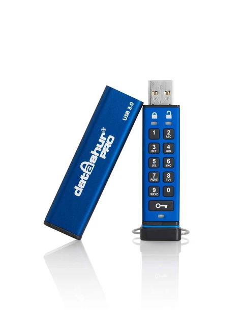 ISTORAGE DATASHUR PRO 128GB Encrypted USB Memory Stick FIPS 140-2 Level ...