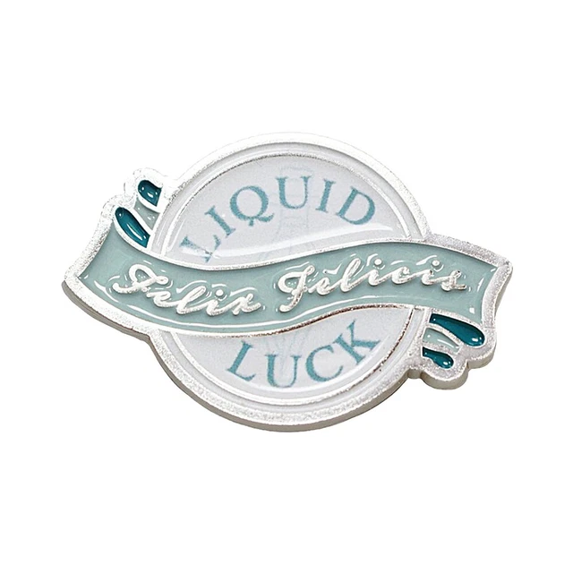 GENUINE HARRY POTTER Liquid Luck Pin Badge Hogwarts School Castle Felix ...