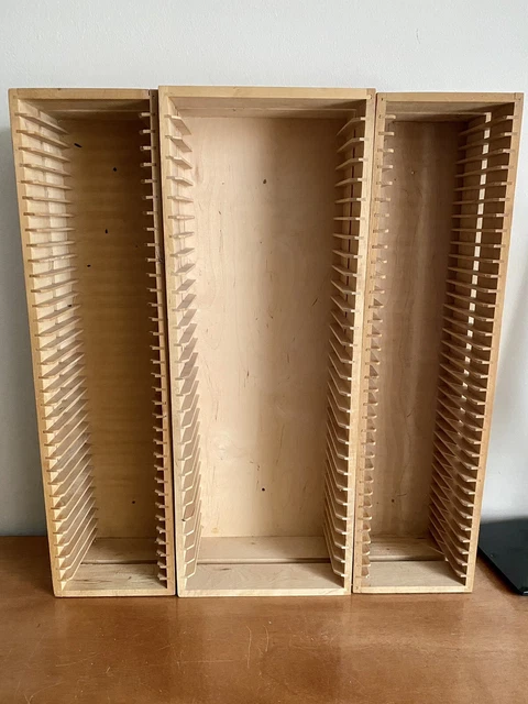 2X PORTA CD in legno boalt Ikea 1x custodia da appendere a parete DVD ...