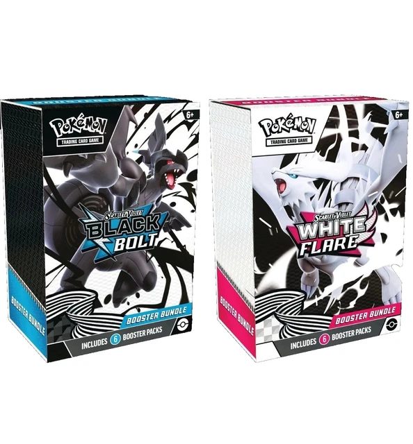 POKEMON BLACK BOLT and White Flare Booster Bundle Set of 2 Sealed New ...