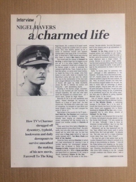 NIGEL HAVERS ORIGINAL Vintage Film Review Magazine Clipping / Article ...