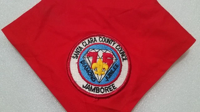 BOY SCOUT SANTA Clara County Council 75th Diamond Jubilee Neckerchief ...