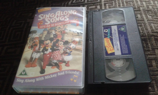 DISNEY SING ALONG Songs - Let's Go To Disneyland Paris (Vhs/Pal) Rare Uk Release £14.99 ...