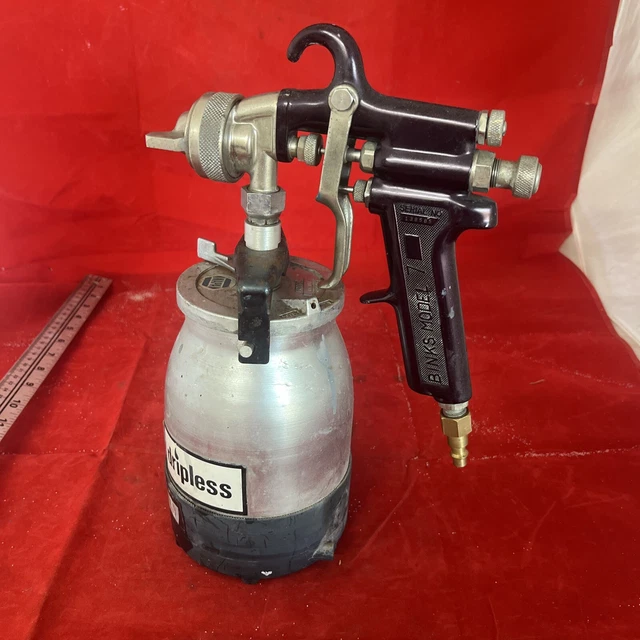 BINKS MODEL 7 Paint Spray Gun 36 Fluid And 36sd Air Cap Stainless Napa ...