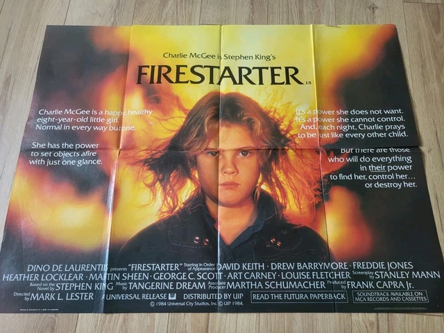 ORIGINAL BRITISH UK Quad Film Poster Firestarter Stephen King £8.00 - PicClick UK