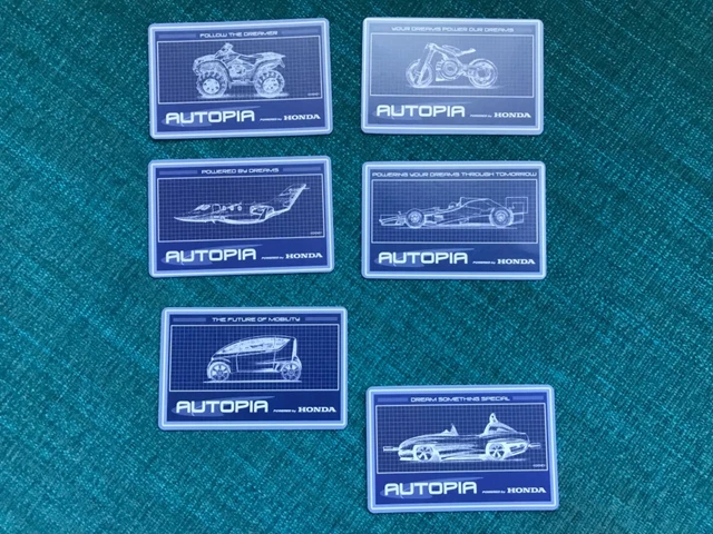 DISNEYLAND TOMORROWLAND NEW AUTOPIA by Honda complete set of 6 drivers ...