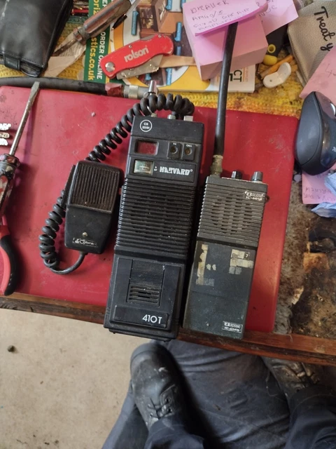 2 X handset radios Harvard 410t CB and a ICOM-IC-M12 marine radio parts ...