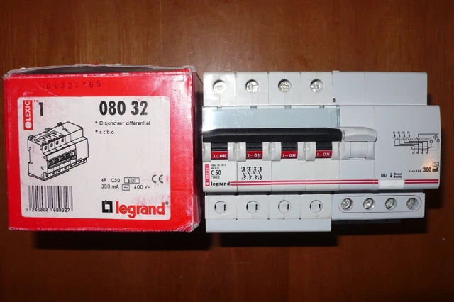 DISJONCTEUR DIFFERENTIEL 4POLES 50A 300mA TETRAPOLAIRE 50AMPERE 4P LEGRAND TRI+N EUR 134,00 ...