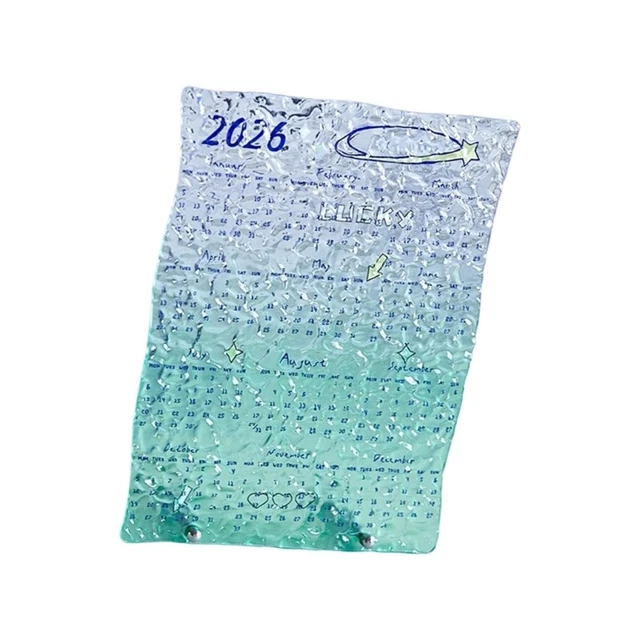 2026 DESKTOP FULL Year to View Calendar Small Acrylic Calendar For Home ...
