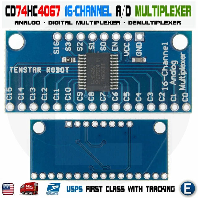 CD74HC4067 16-CHANNEL ANALOG Digital Multiplexer Mux Breakout Board ...