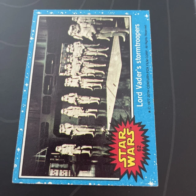 1977 STAR WARS Series 1 Lord Vader's Stormtroopers Card #62 EUR 0,91 ...