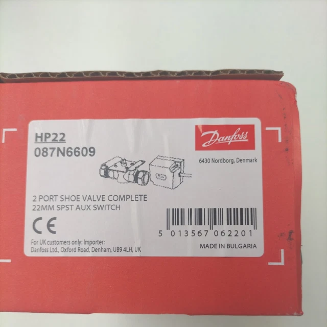 DANFOSS HP22 22MM 2 Port Motorised Valve With Actuator £40.00 - PicClick UK