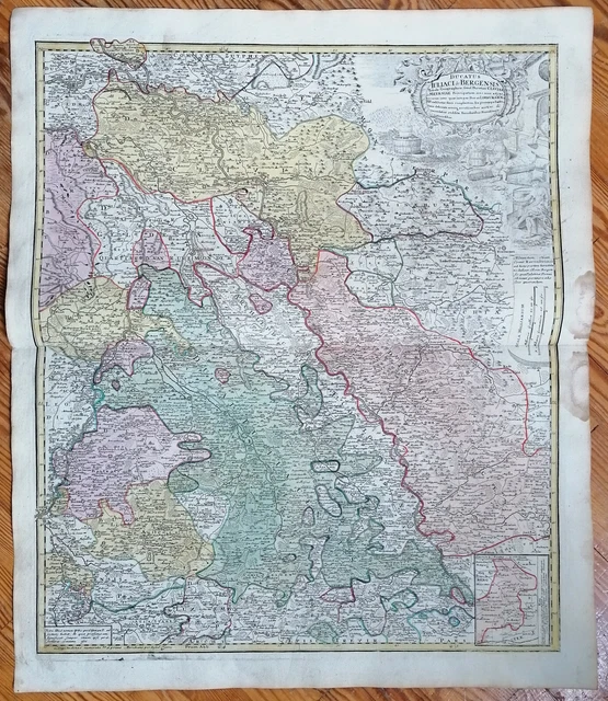 HOMANN ORIGINAL KUPFERSTICH Karte Jülich Kleve Berg - 1740# EUR 165,00 - PicClick DE