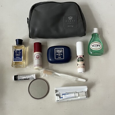 VINTAGE BRITISH AIRWAYS First/Bus Class Travel Flight Amenity Toiletry ...