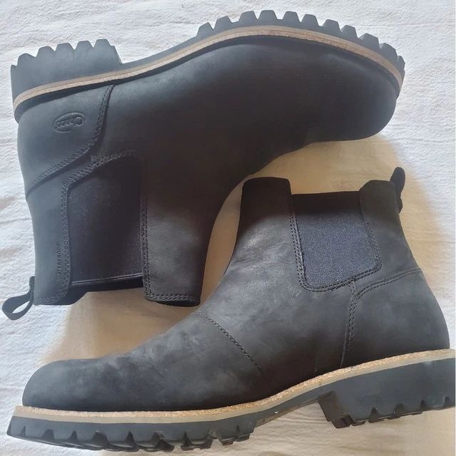 CHACO MENS FIELDS Waterproof Black Chelsea Sz. 9.5 Boots NWOT £108.77 ...