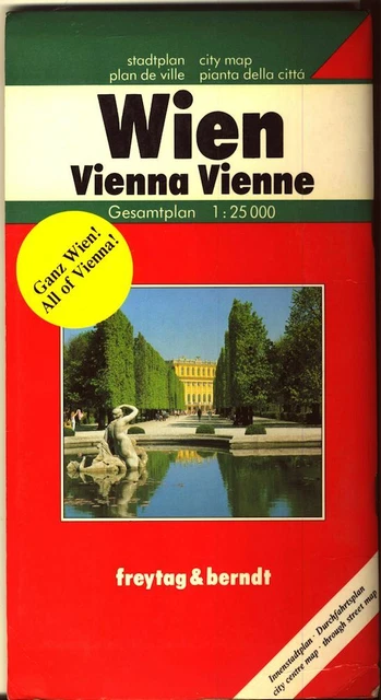 Stadtplan Gesamtplan Wien Innenstadtplan Durchfahrtsplan Freytag