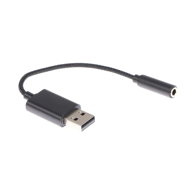 2 IN 1 USB to 3.5mm Jack Sound Card Plug Sound Audio Adapter for PC ...