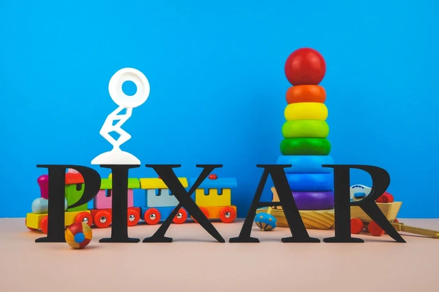PIXAR PLAYABLE LETTERS Set Pretend Play Logo Pixar Lamp Kid Toy Story ...