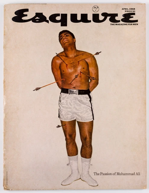 MUHAMMAD ALI GEORGE LOIS Vietnam SOUL Carl Fischer ART KANE Esquire April 1968 £495.00 - PicClick UK