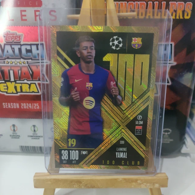 MATCH ATTAX 24/25 Extra 100 Club Lamine Yamal Barcelona 339 £9.95 ...