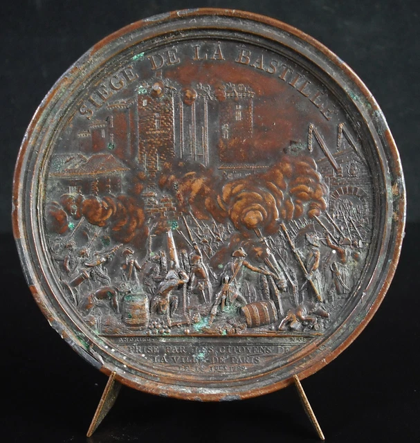 MÉDAILLE SIÈGE ET prise de la Bastille 1789 Andrieu fecit Révolution ...
