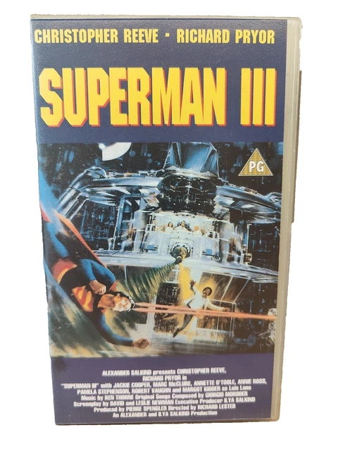 SUPERMAN III VHS 1983 Christopher Reeve Richard Pryor excellent état ...