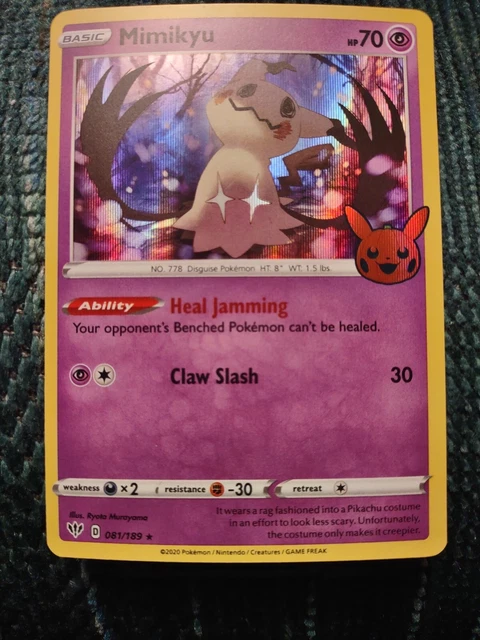 MIMIKYU 081/189 HOLO Trick or Trade BOOster 2022 Halloween Pokémon TCG ...