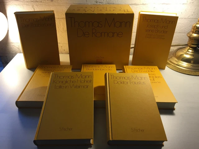 THOMAS MANN - Die Romane - S. Fischer 1986 7 Pappbände im Schuber 6300 ...