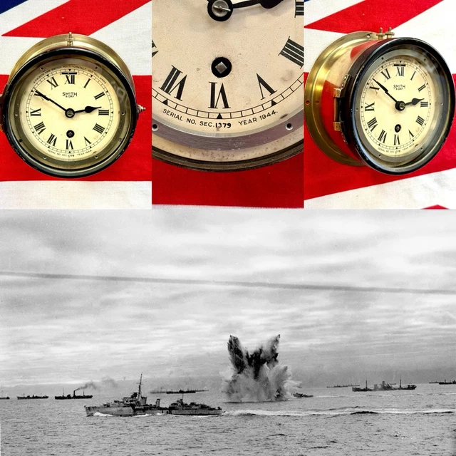 RARE WW2 ADMIRALTY Pattern Royal Navy Convoy Zig Zag Clock by Smiths (d ...