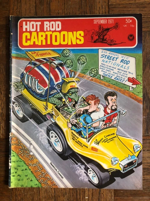 SEPTEMBER 1971 HOT Rod Cartoons Auto Racing Drag Race Car Comic Book ...