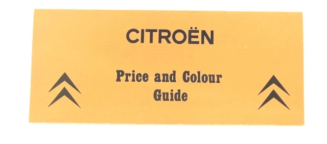 CITROEN FULL RANGE price list and colour guide 1970 £11.99 - PicClick UK