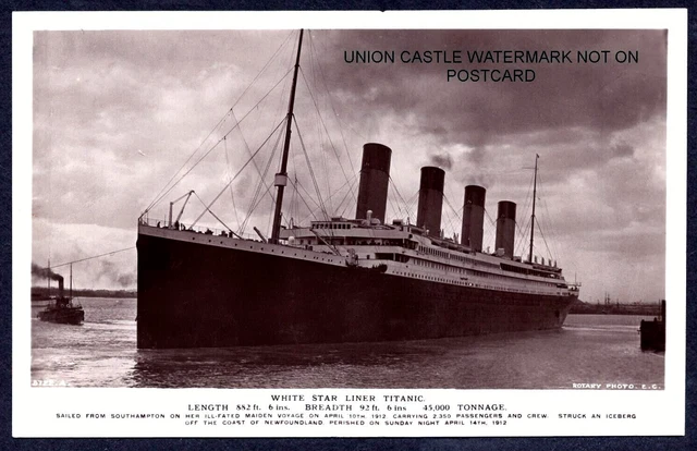 REAL PHOTO POSTCARD White Star Line Rms Titanic Maiden Voyage Southampton 1912 EUR 57,39 ...