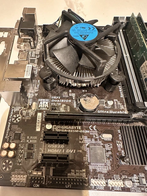 GIGABYTE GA-B85M-DS3H MICROATX Motherboard + i3 4170 CPU + 8GB DDR3 Ram ...