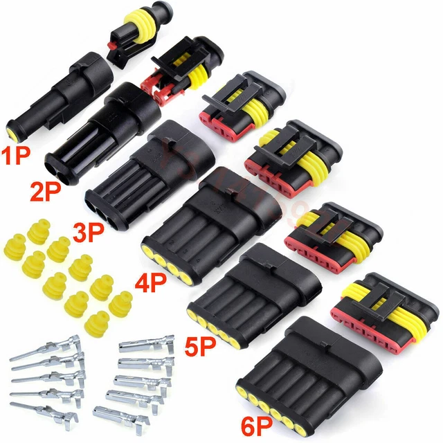 1 2 3 4 5 6 Pin Way Seal Car Fil électrique étanche Superseal Connecteur Plug EUR 3,65 - PicClick IT