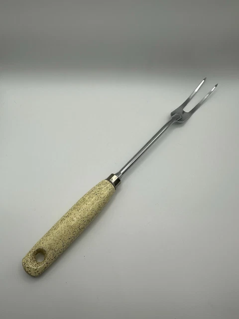 VINTAGE EKCO Solid Meat Utility Fork Beige Handle 12" $15.11 - PicClick AU