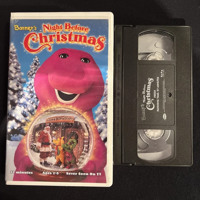 Barney Night Before Christmas 1999 Vhs Tape Canadian Clamshell