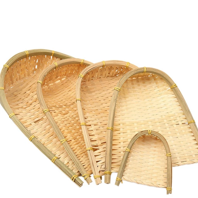 CHINESE ETHNIC DECORATION Bamboo Weaving Crafts Ceiling Dustpan Art $19 ...
