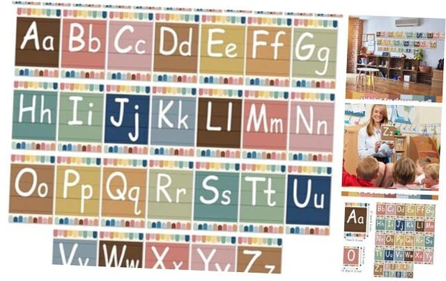 BULLETIN BOARD LETTERS - ABC Alphabet Poster Classroom Decor Set ...
