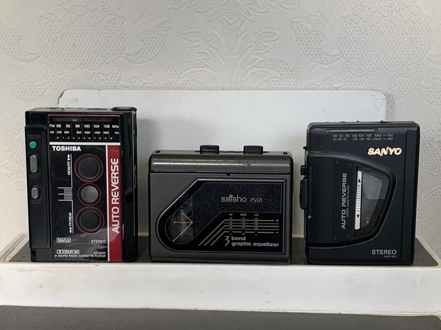 VINTAGE SAISHO PS121,SANYO MGR-925 & Toshiba KT-4035 Personal Cassette ...