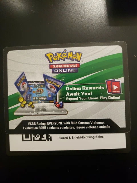 POKEMON SWORD AND Shield Evolving Skies Tcg Codes X 11 + bonus ETB code ...