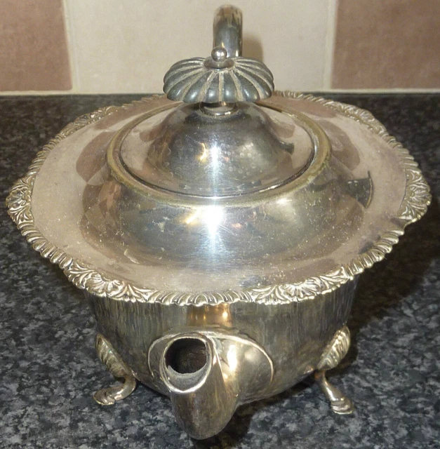 ANTIQUE SILVER PLATED Teapot Fully Marked On Base Very Good Condition ...