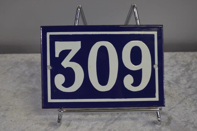 ANCIENNE PLAQUE TÔLE Émaillée Bombée Rue Numéro De Maison N° 309 EUR 18,00 - PicClick FR