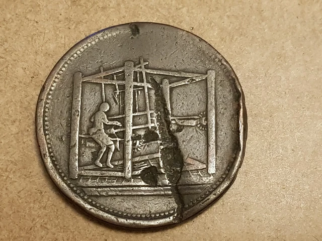 ANTIQUE EARLY 19TH Century Full Penny Copper Token Jackson & Listers ...