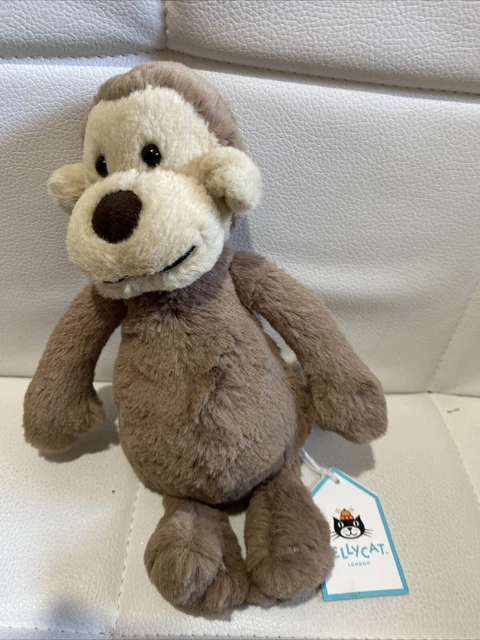 JELLYCAT SMALL BASHFUL Monkey Soft Plush Toy 8" Tag £15.00 - PicClick UK