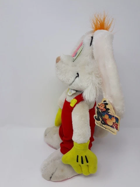 VTG DISNEY CHANNEL Roger Rabbit Plush Stuffed Animal Bow Tie Corduroy ...