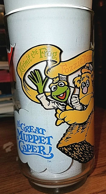 KERMIT THE FROG The Great Muppet Caper Character Drinking Glass 1981 Mc ...
