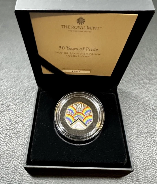 GREAT BRITAIN UK 2022 50p 50 Years of Pride LGBTQ+ Silver Proof ...