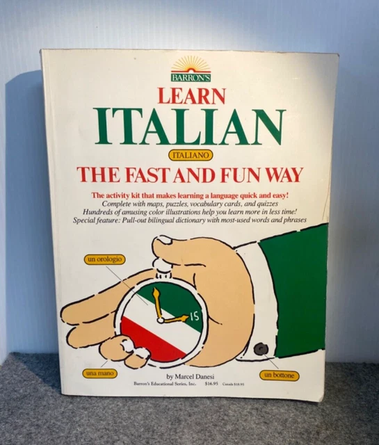 LEARN ITALIAN THE Fast & Fun Way~ Marcel Danesi 1985 PB (FC209-1Q653 ...