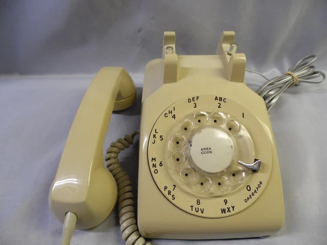 VINTAGE ITT Ivory Rotary Modular Mini Wall Phone ~ Tested Works Well! £ ...