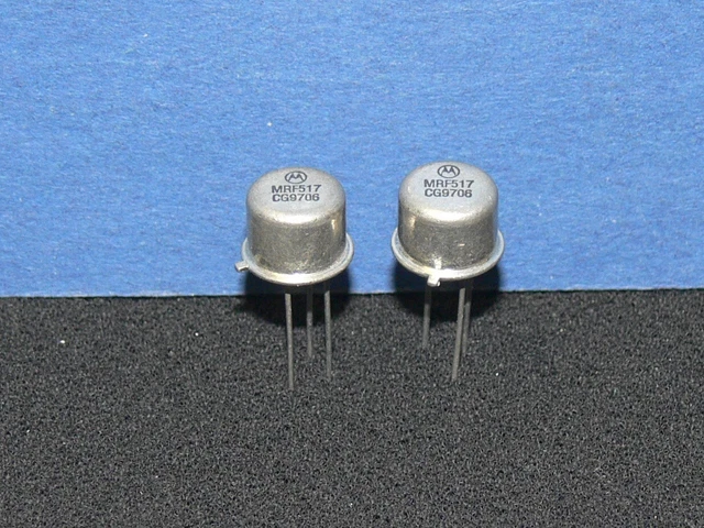 TRANSISTOR NPN TO39 En Silicium HF RF MOTOROLA MRF517 Boîtier Lot De 2 ...